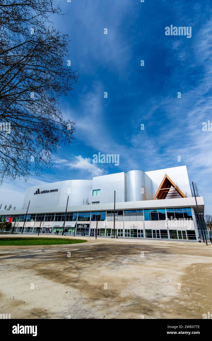 Exterior view of the Adidas Arena, also known as Arena Porte de la ...