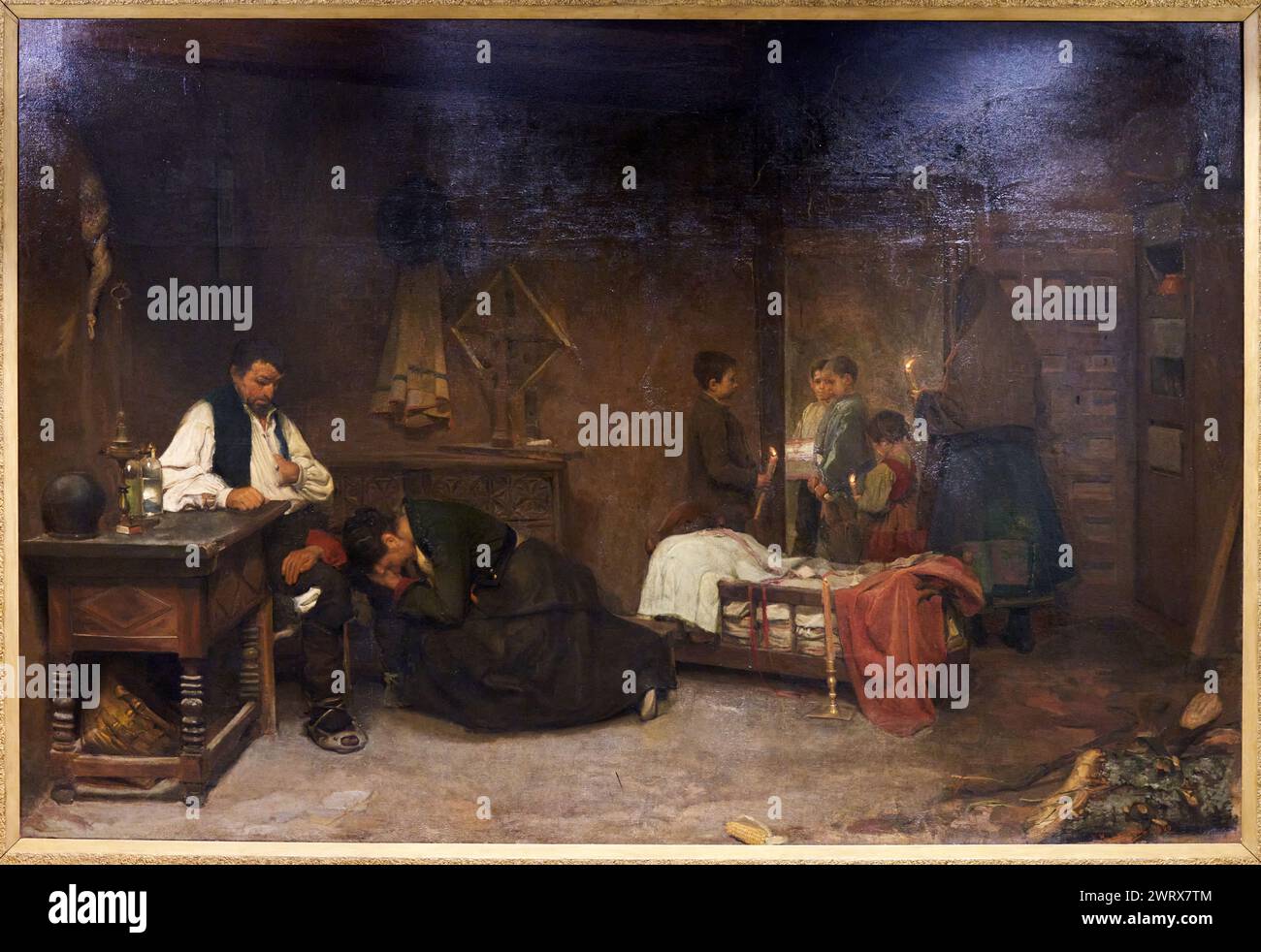 Luis Menéndez Pidal, (Pajares, Lena, 1861 - Madrid, 1932), The Empty Cradle, 1892, Fine Arts ...