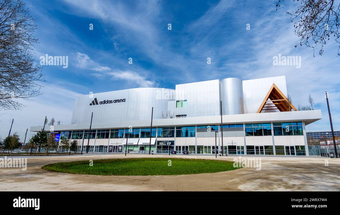 Exterior view of the Adidas Arena, also known as Arena Porte de la ...
