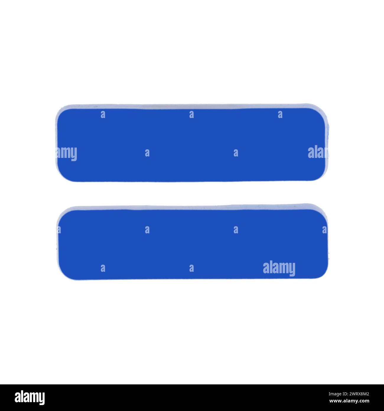 Equals sign magnetic letter with clipping path Stock Photo - Alamy