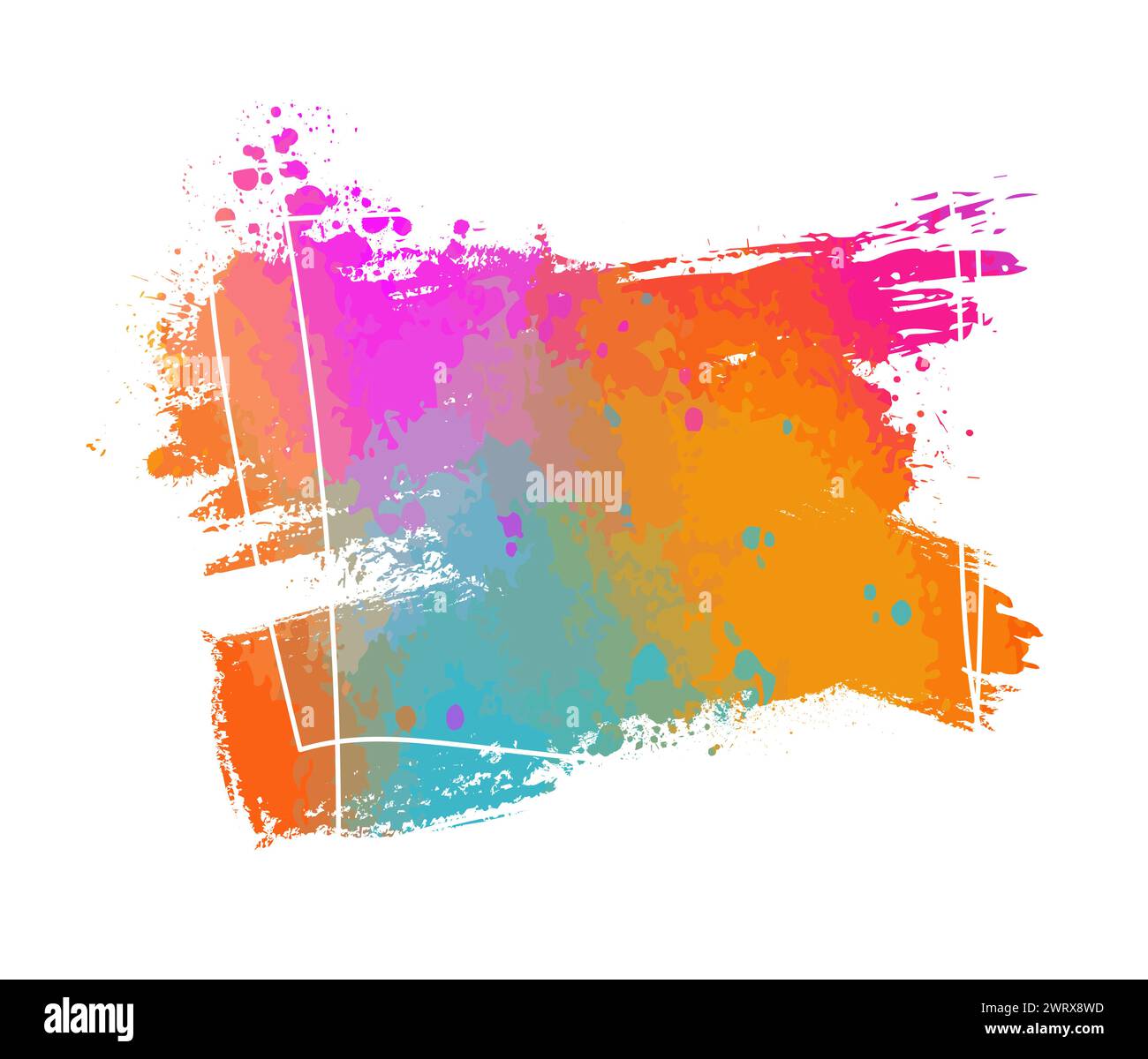 Colored blot object. hand drawing. Not AI. Vector illustration Stock ...