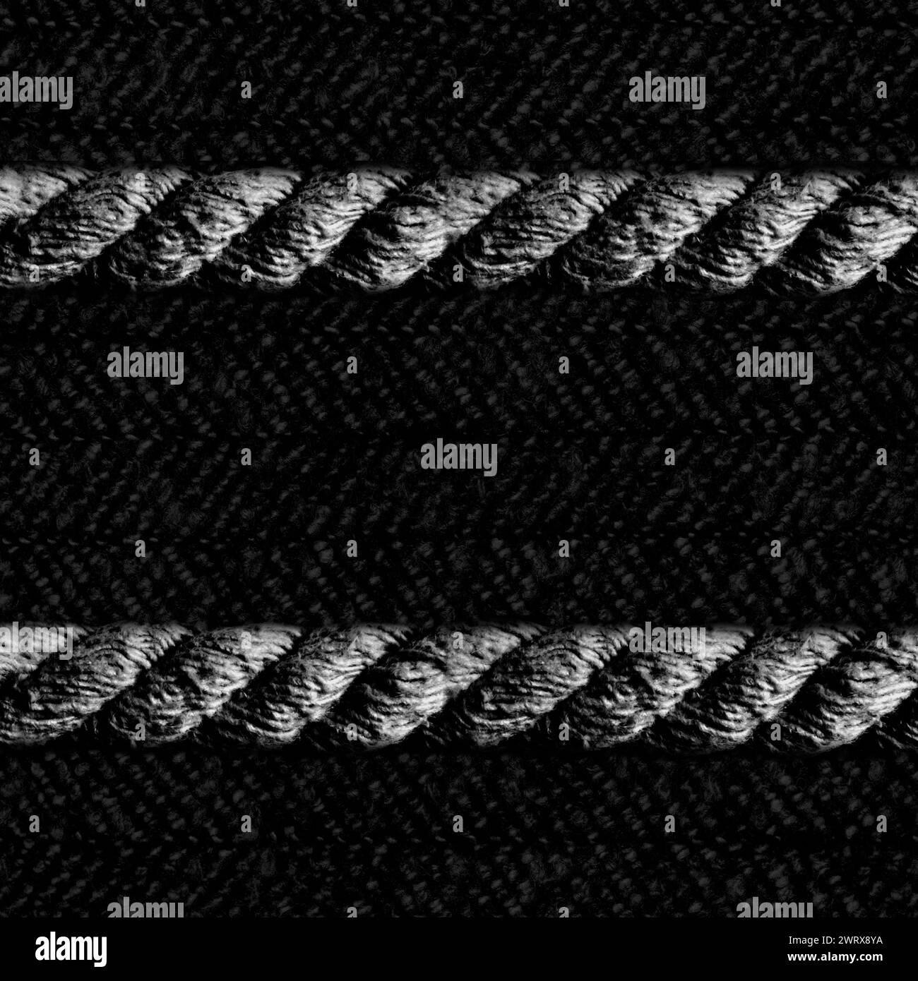 Seamless texture photo of black colored ropes pattern on cloth backdrop ...