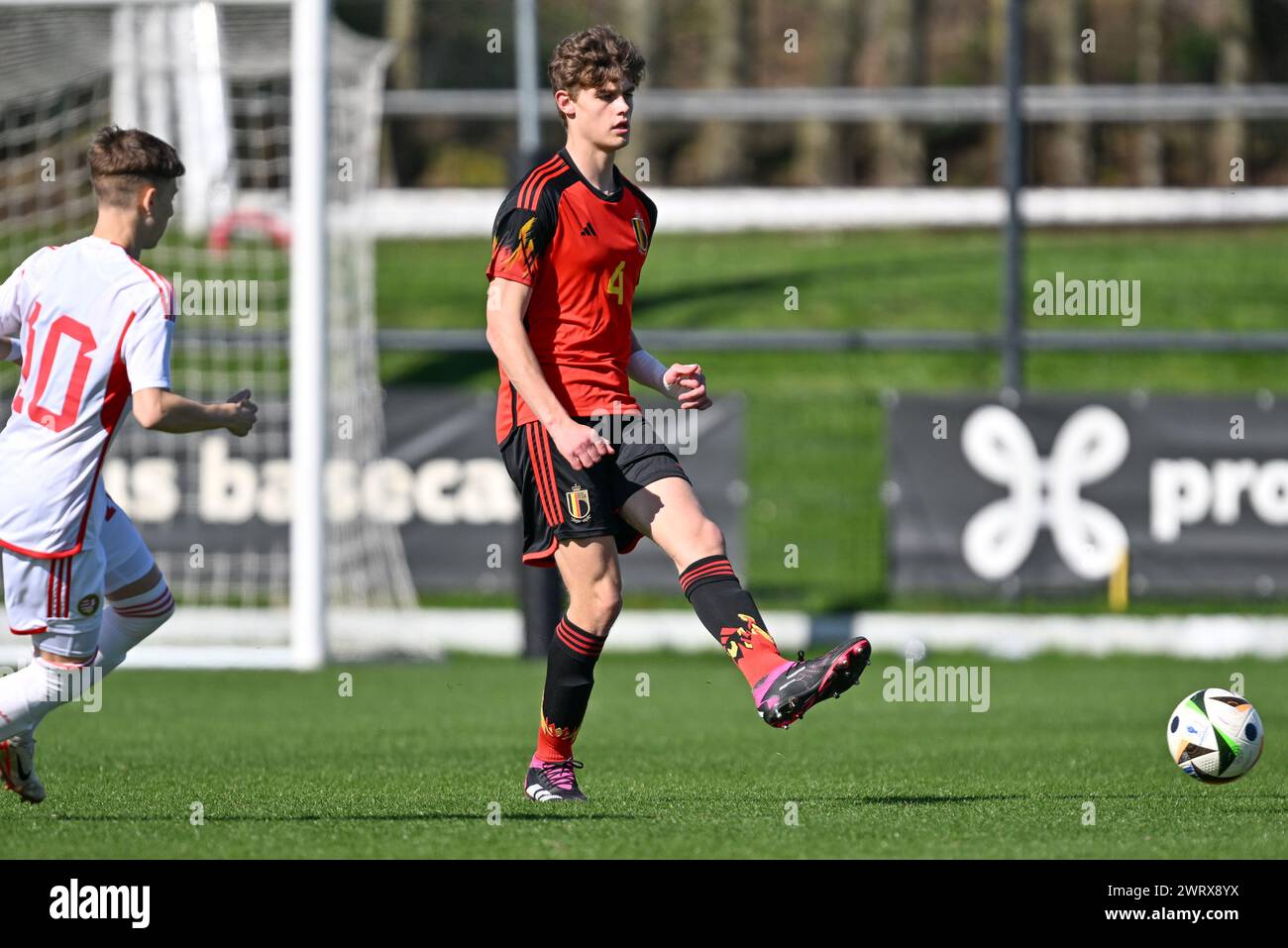 Tubize, Belgium. 14th Mar, 2024. Wout Gielen (4) of Belgium pictured ...
