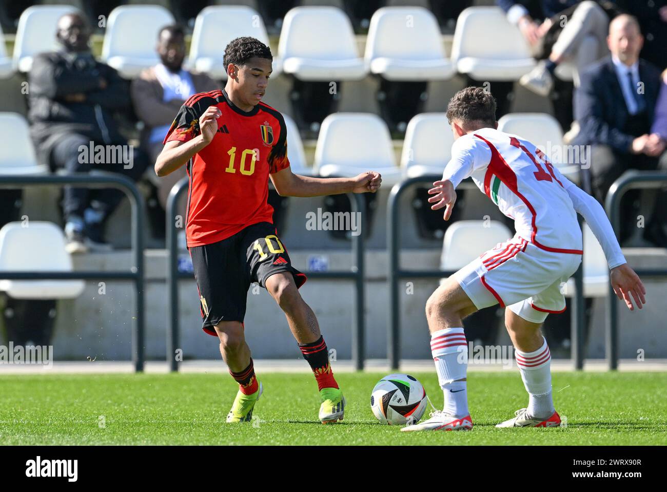 Tubize, Belgium. 14th Mar, 2024. Noah Fernandez (10) of Belgium ...