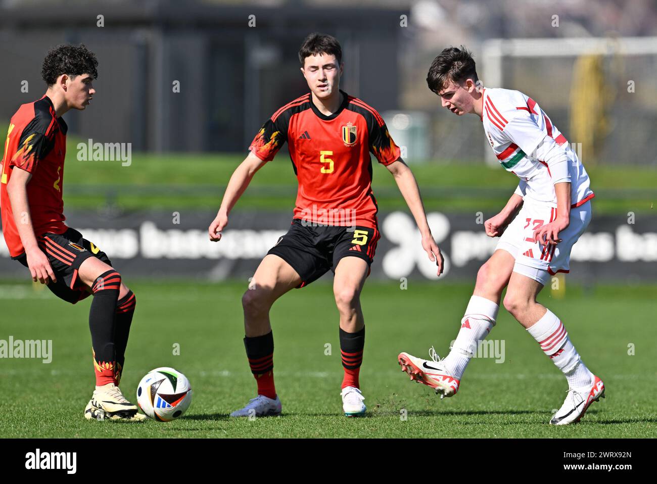 Tubize, Belgium. 14th Mar, 2024. Youssef Hamdaoui (21) of Belgium ...