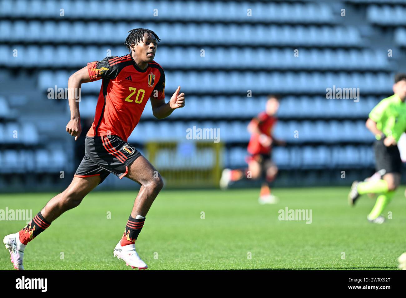 Rene Mitongo Muteba (20) of Belgium pictured during a friendly soccer ...