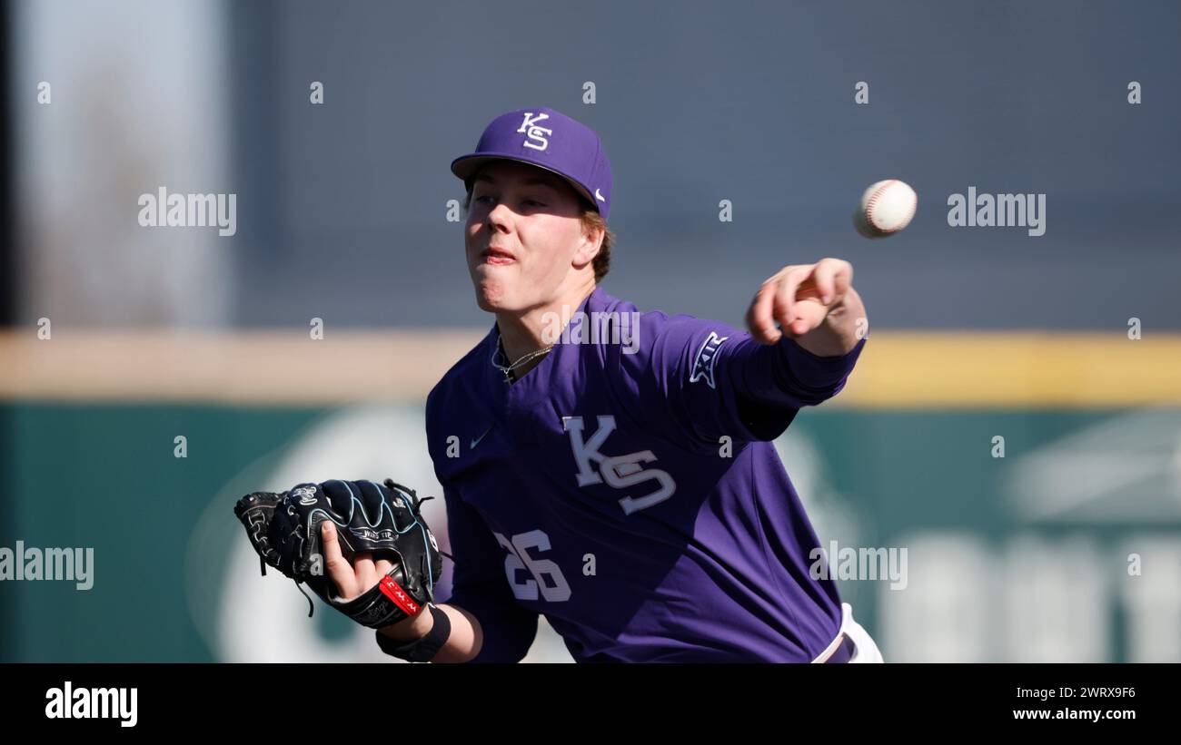 Kansas State pitcher Owen Boerema (26) during an NCAA college baseball ...