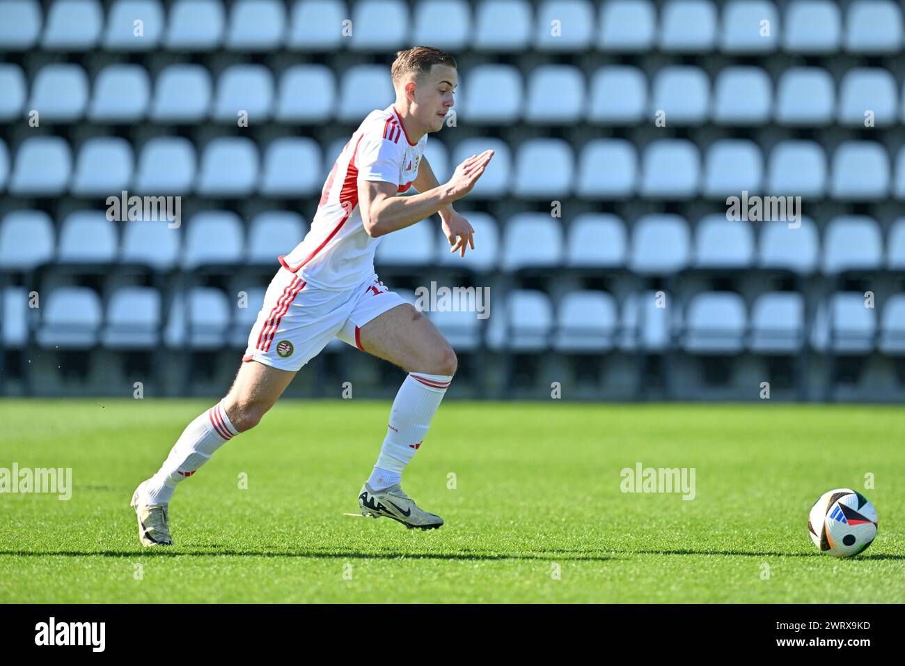 Tubize, Belgium. 14th Mar, 2024. Martin Lakatos (15) of Hungary ...