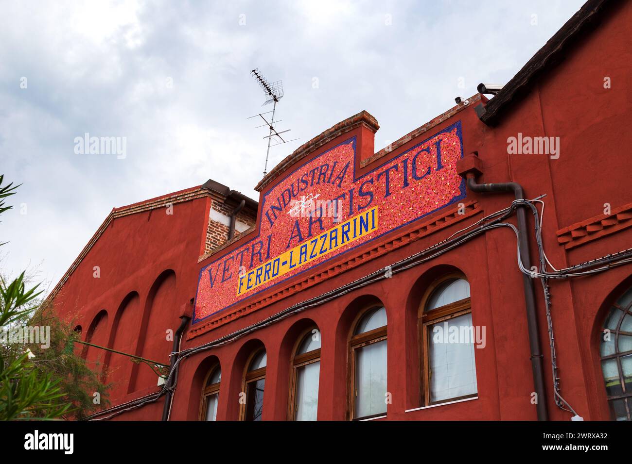 Murano, Italy - October, 6 2019: Artistic old glass blowing factory ...