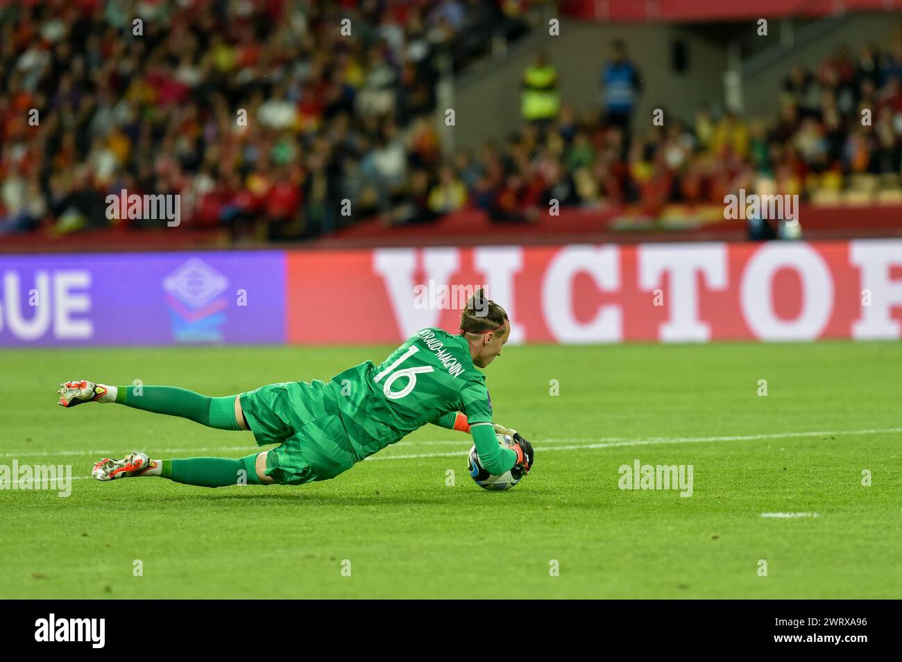 Goalkeeper Pauline Peyraud-Magnin (16) of France pictured during a ...
