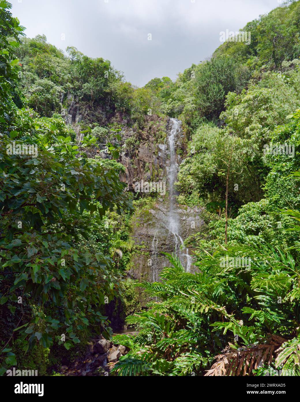 The Waterfall at Oheo Gulc (also called Seven Sacred Pools), Haleakala ...