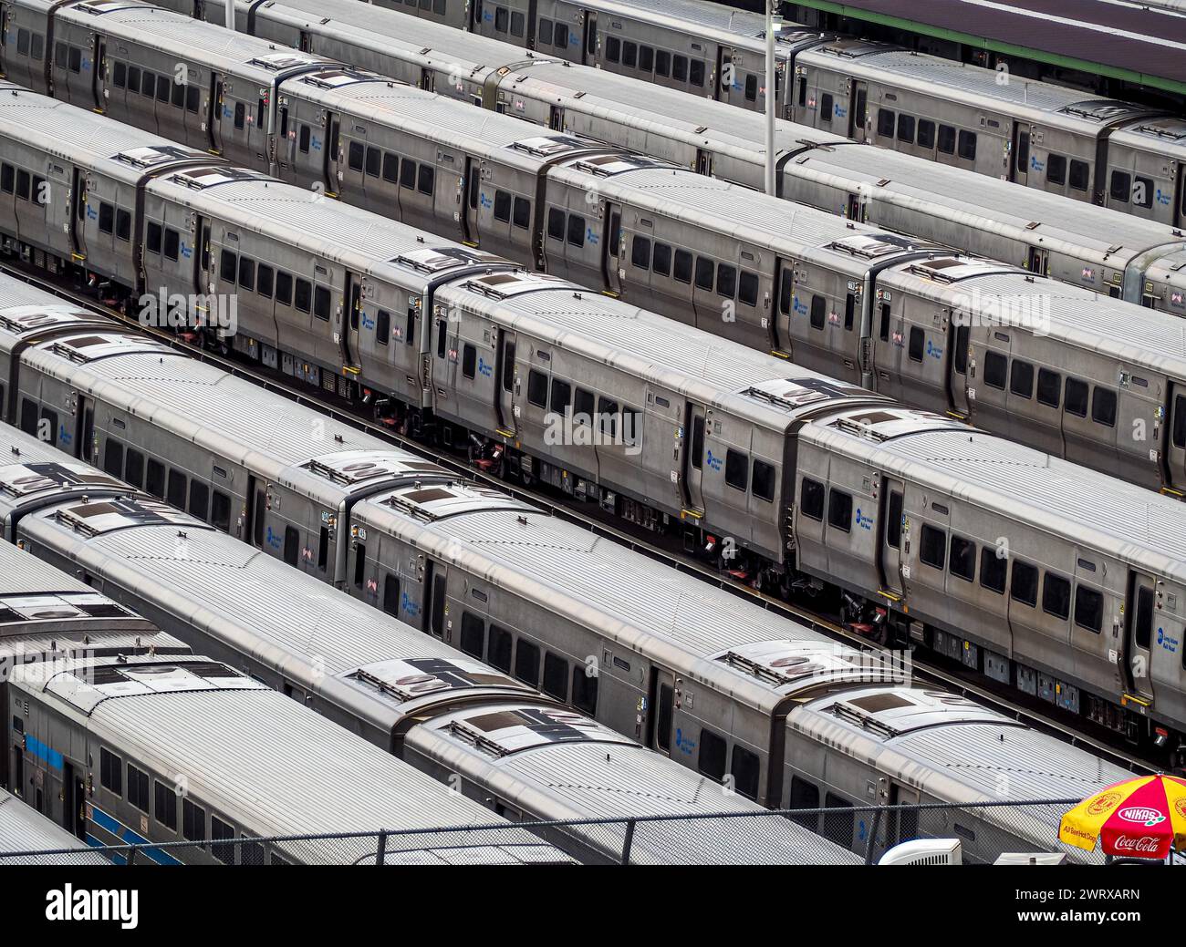 LIRR trains are stored at Hudson Yards on the west side of Manhattan ...