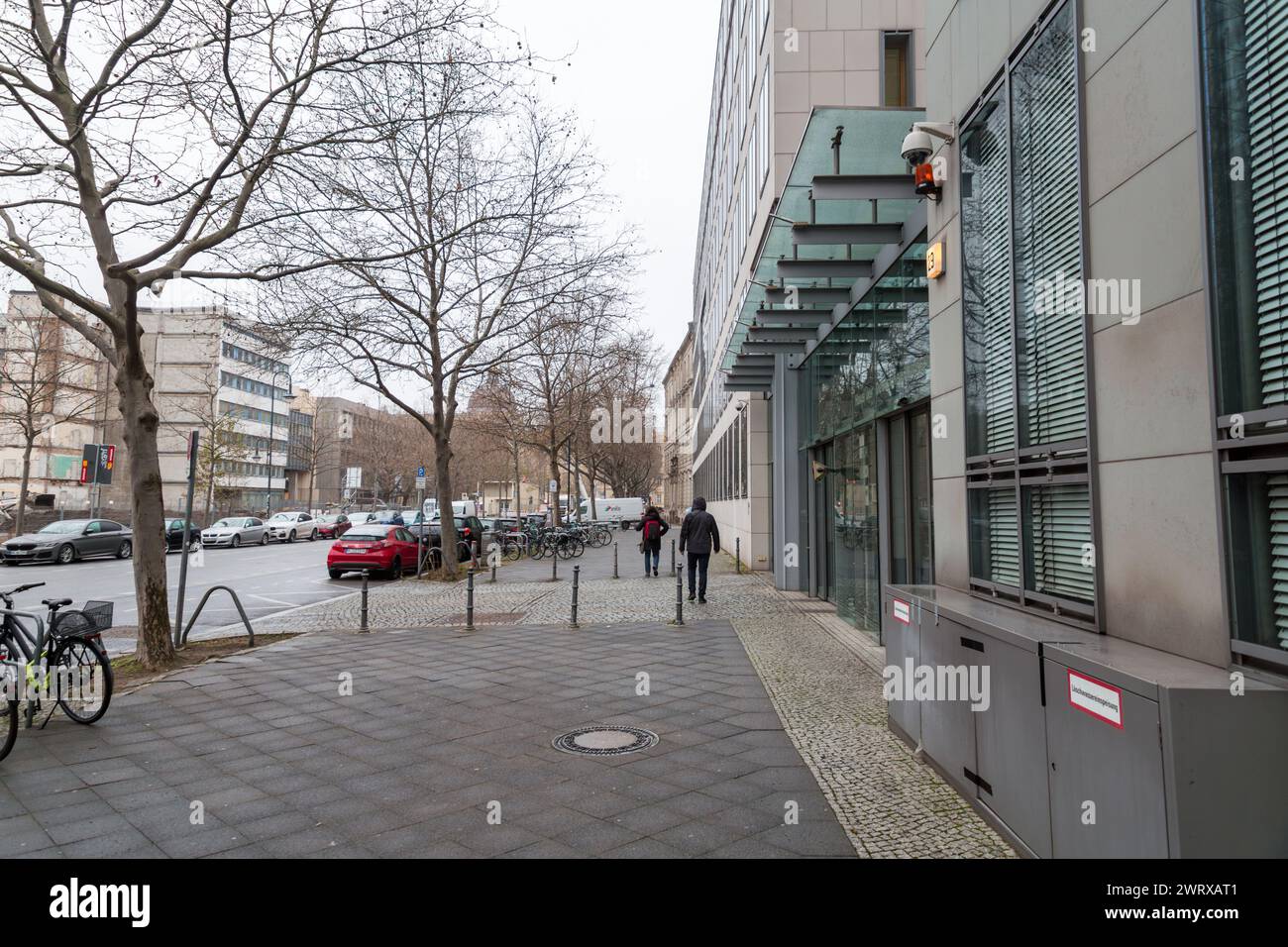 Berlin, Germany - 20 DEC 2021: Modern buildings and contemporary ...