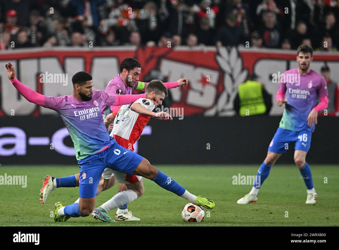 Prague, Czech Republic. 14th Mar, 2024. (L-R) Ruben Loftus-Chee and ...