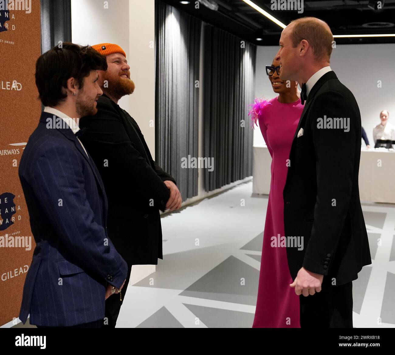 The Prince of Wales meeting Tom Walker and Ken Spellman during the ...