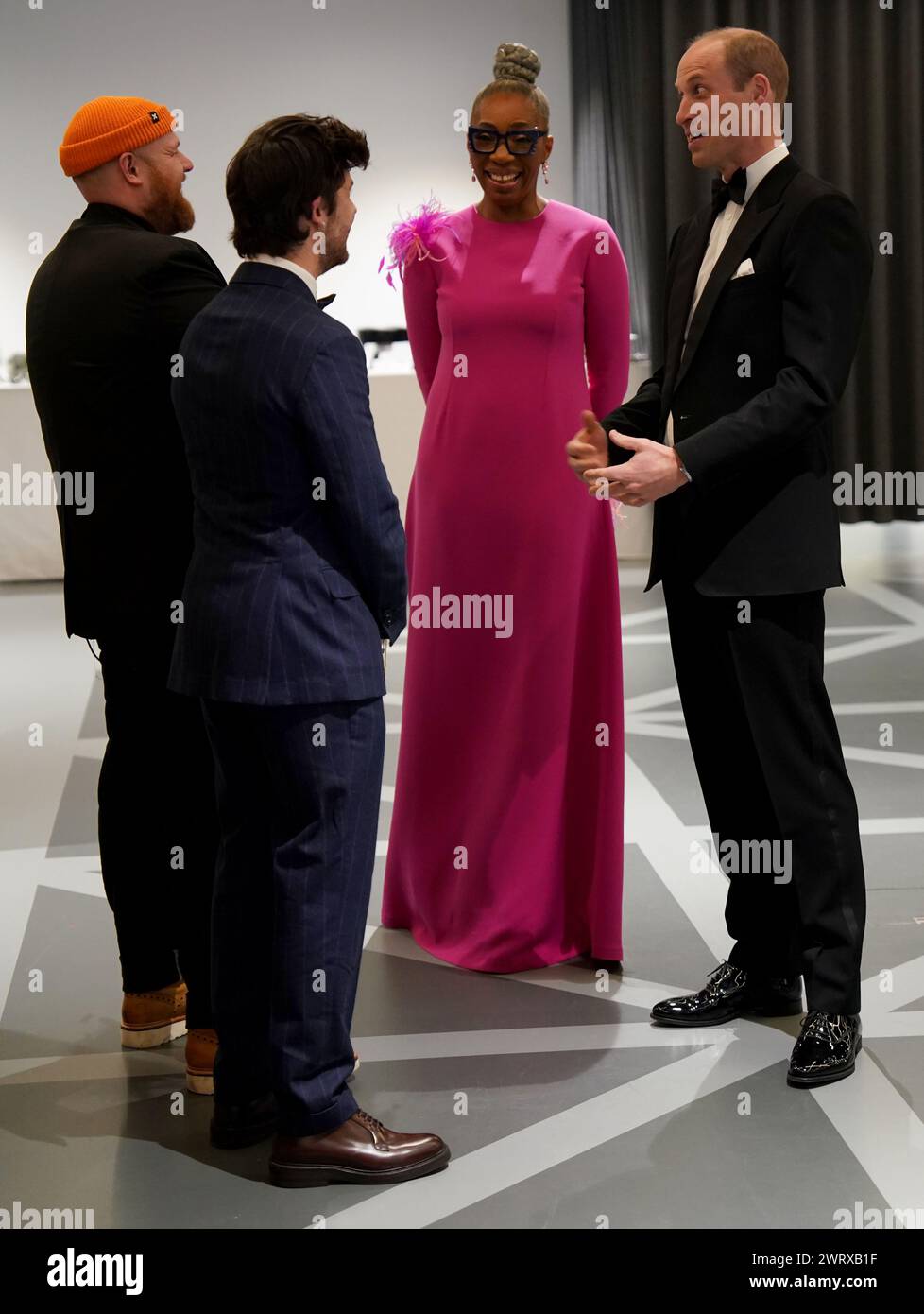 The Prince of Wales meeting Tom Walker, Ken Spellman and Dr Tessy Ojo ...