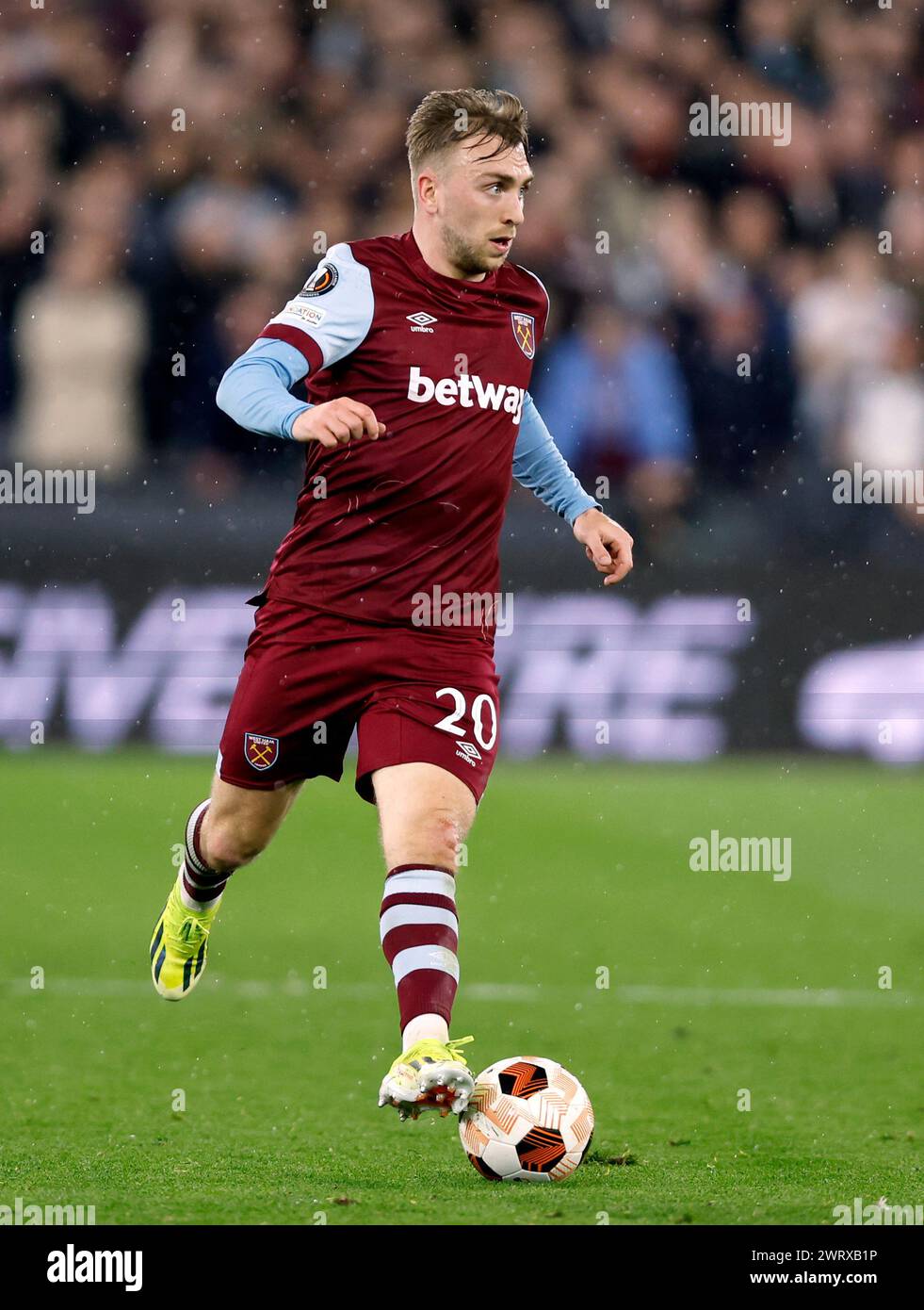 West Ham United's Jarrod Bowen during the UEFA Europa League Round of ...