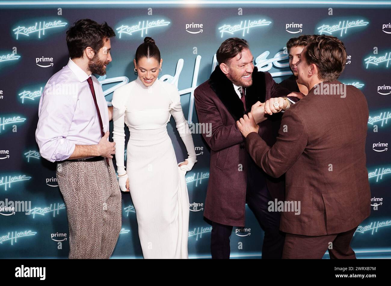 (left to right) Jake Gyllenhaal, Daniela Melchior, Conor McGregor ...