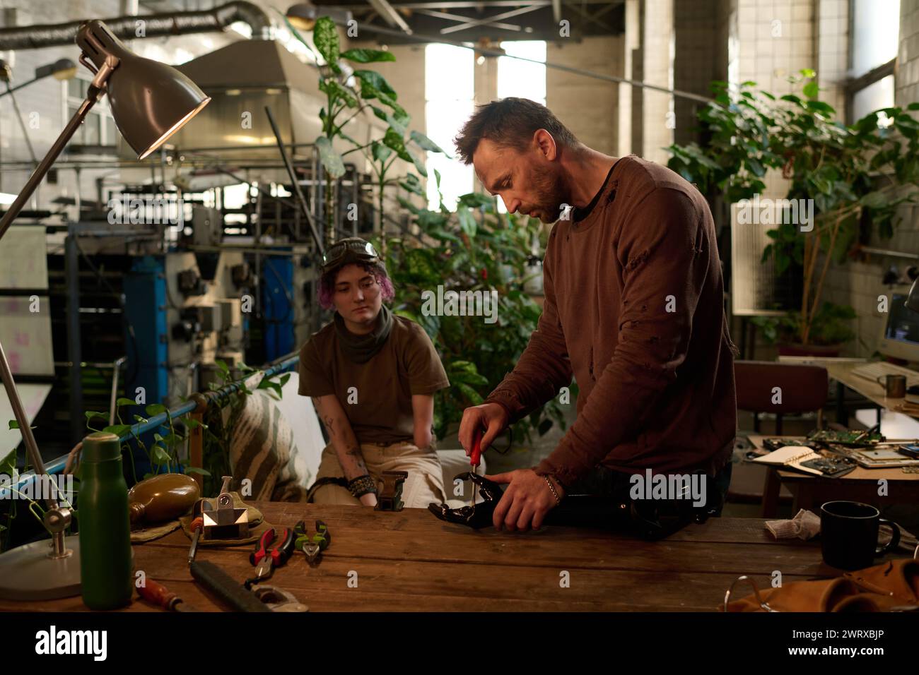 Caucasian woman with bionic technology hi-res stock photography and ...