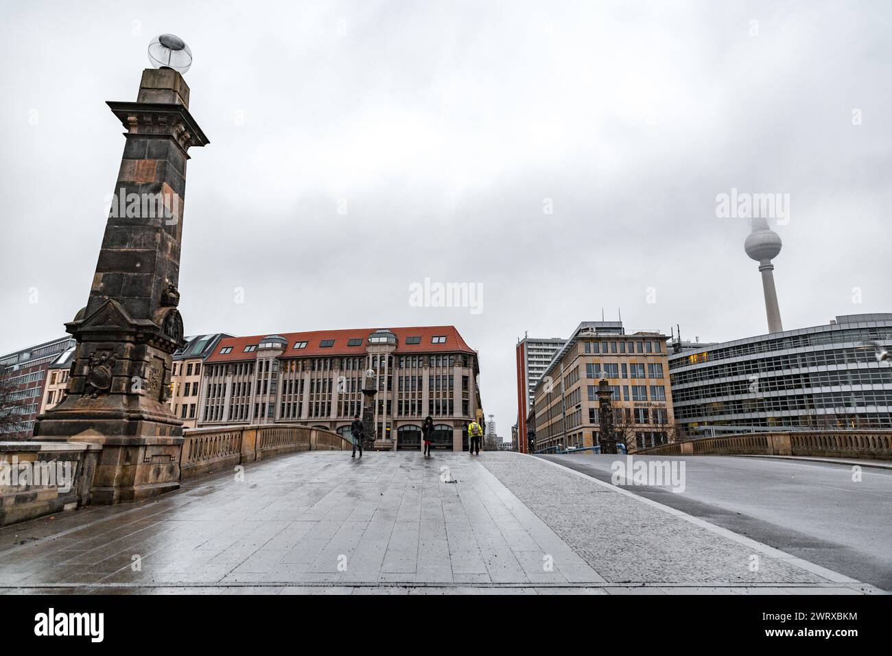 Berlin, Germany - 16 DEC 2021: Friedrichs Bridge is a bridge in Berlin ...