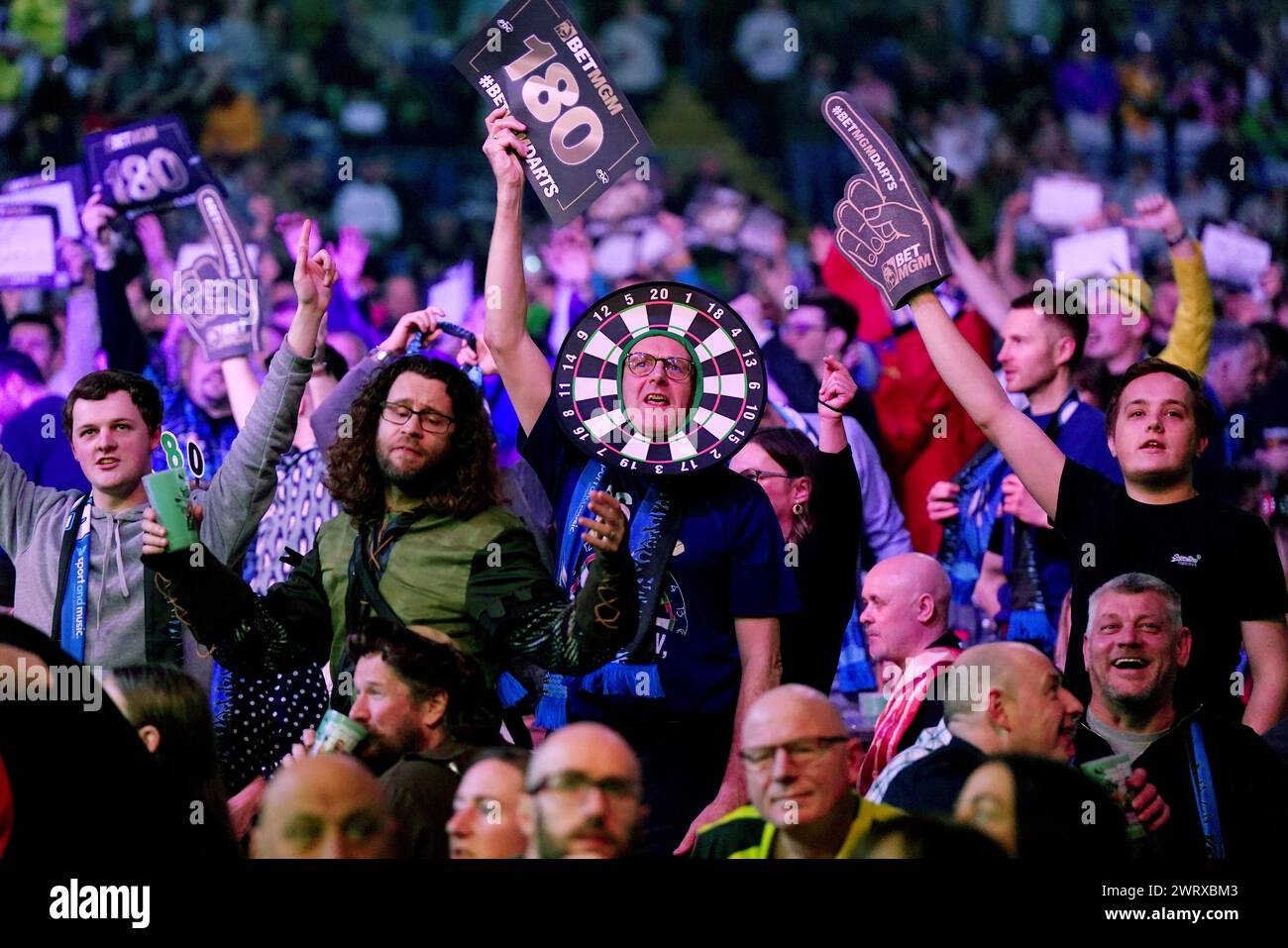 Darts fans on night seven of the 2024 BetMGM Premier League at the ...