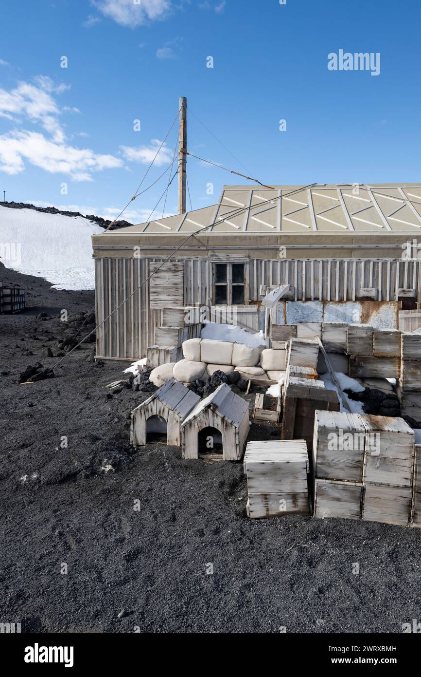 Antarctica, Ross Sea, Ross Island, Cape Royds. Shackleton's Hut, used ...