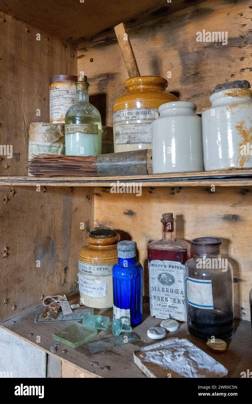 Antarctica, Ross Sea, Ross Island, Cape Royds. Shackleton's Hut, used ...