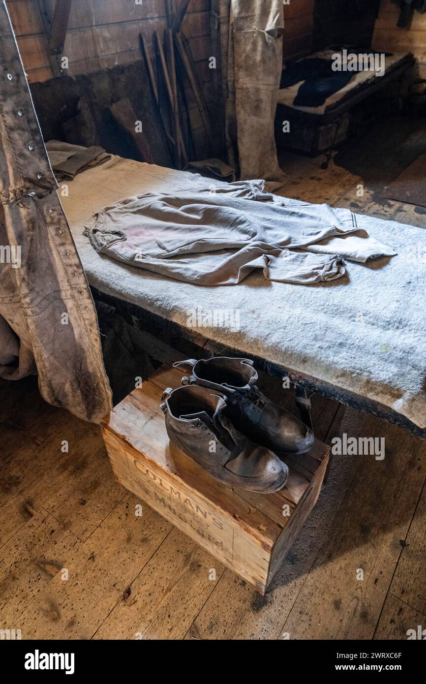 Antarctica, Ross Sea, Ross Island, Cape Royds. Shackleton's Hut, used ...