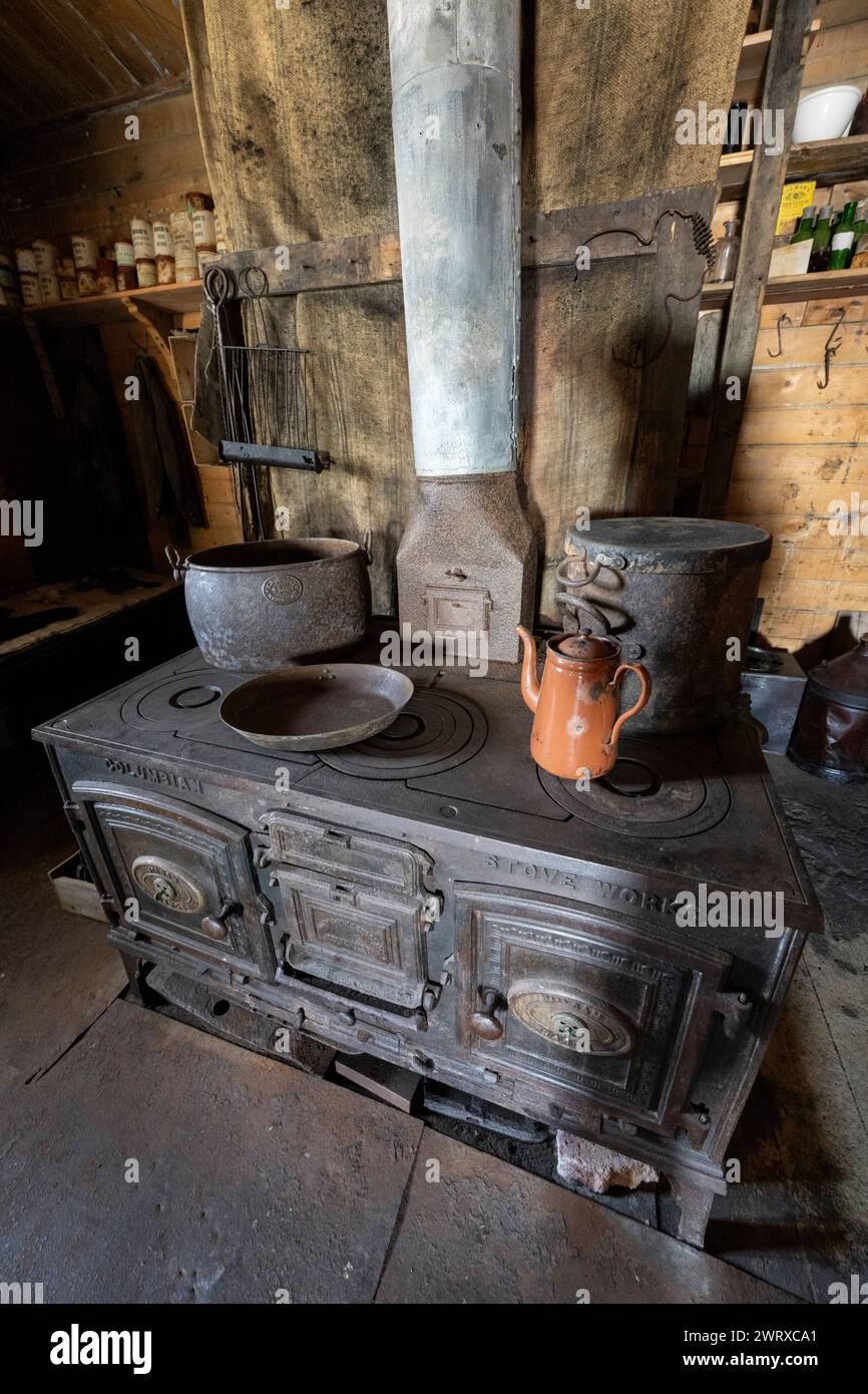 Antarctica, Ross Sea, Ross Island, Cape Royds. Shackleton's Hut, used ...