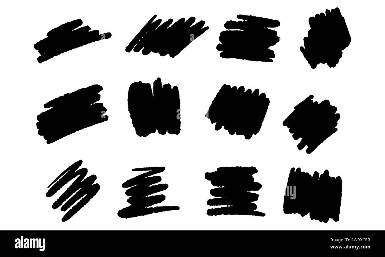 Set of different hand drawn, vector strokes Stock Vector Image & Art ...