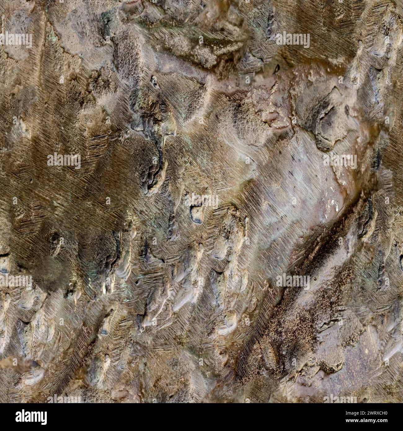Seamless texture photo of bronze or copper statue wrinkled surface ...