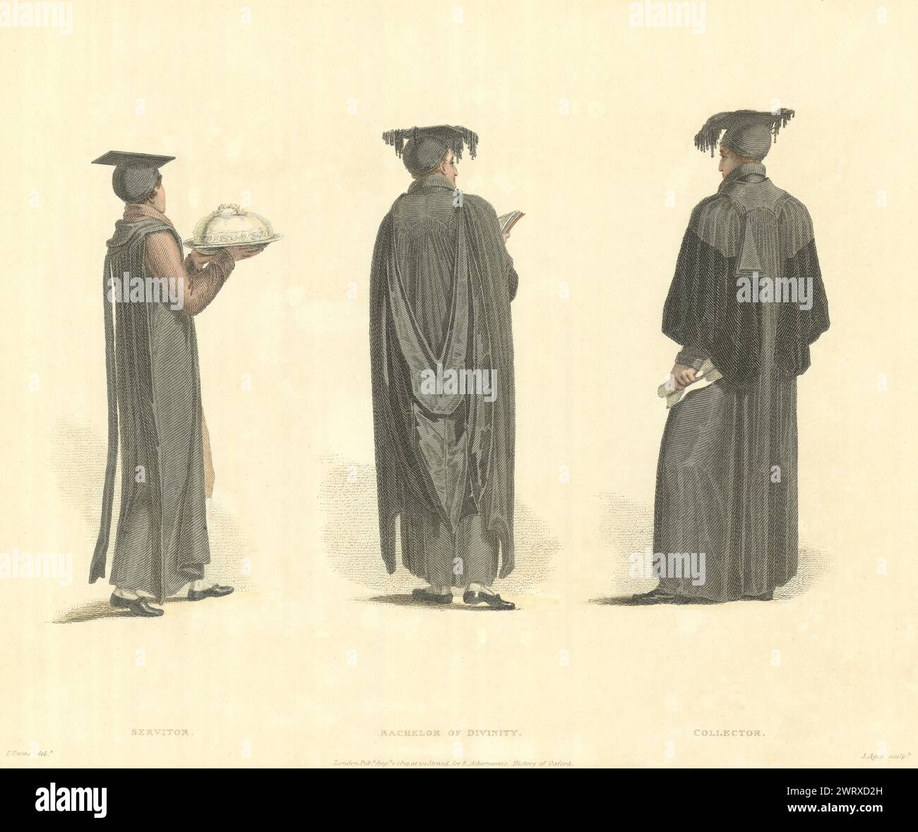 Servitor, Bachelor of Divinity and Collector. Ackermann's Oxford ...