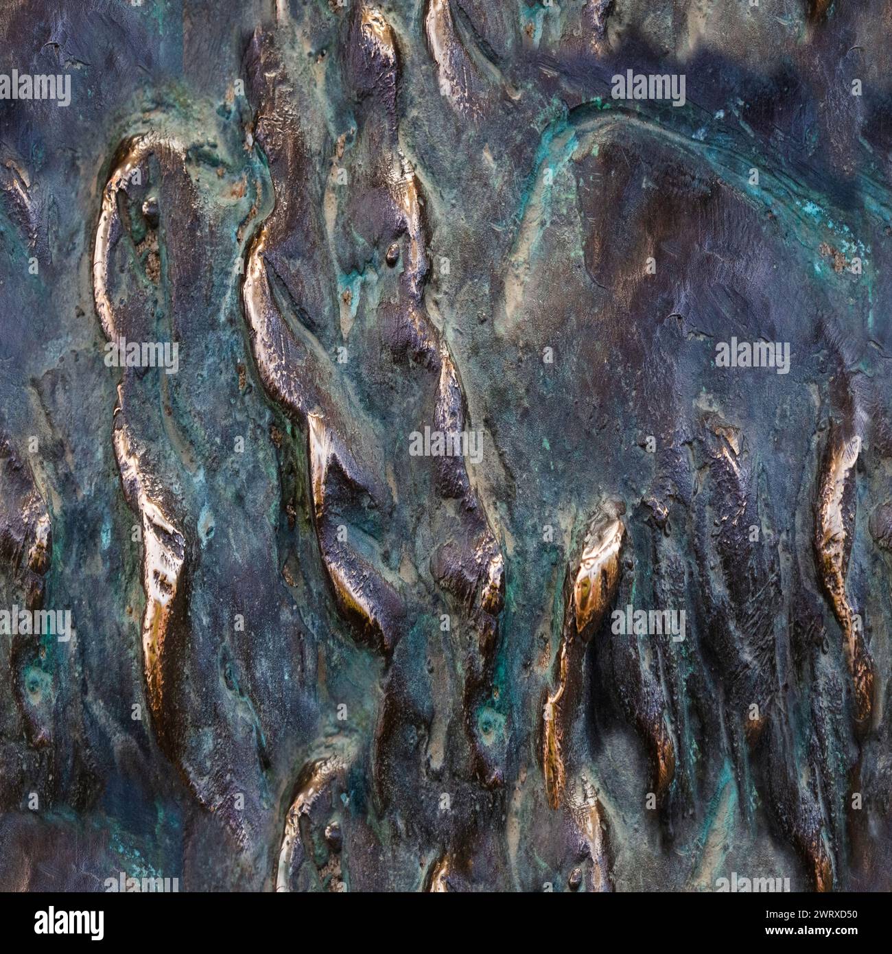 Seamless texture photo of bronze or copper stained statue hair pattern ...