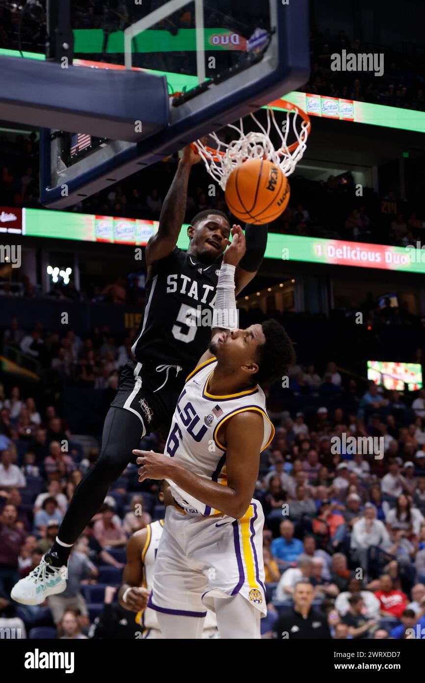 NASHVILLE, TN - MARCH 14: Mississippi State Bulldogs guard Shawn Jones ...
