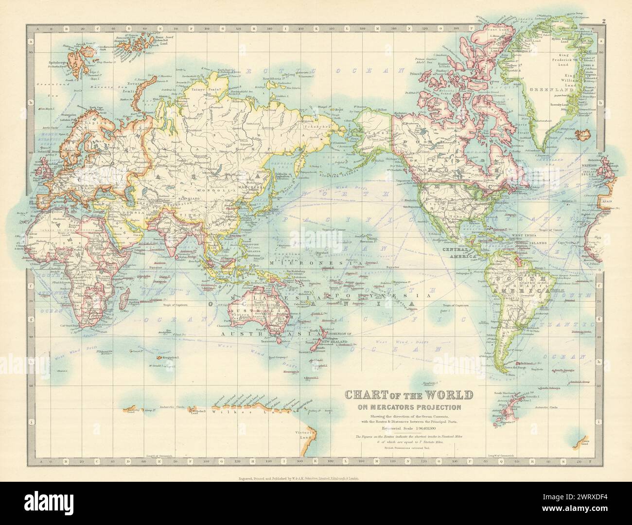 Mercator projection world map hi-res stock photography and images - Alamy