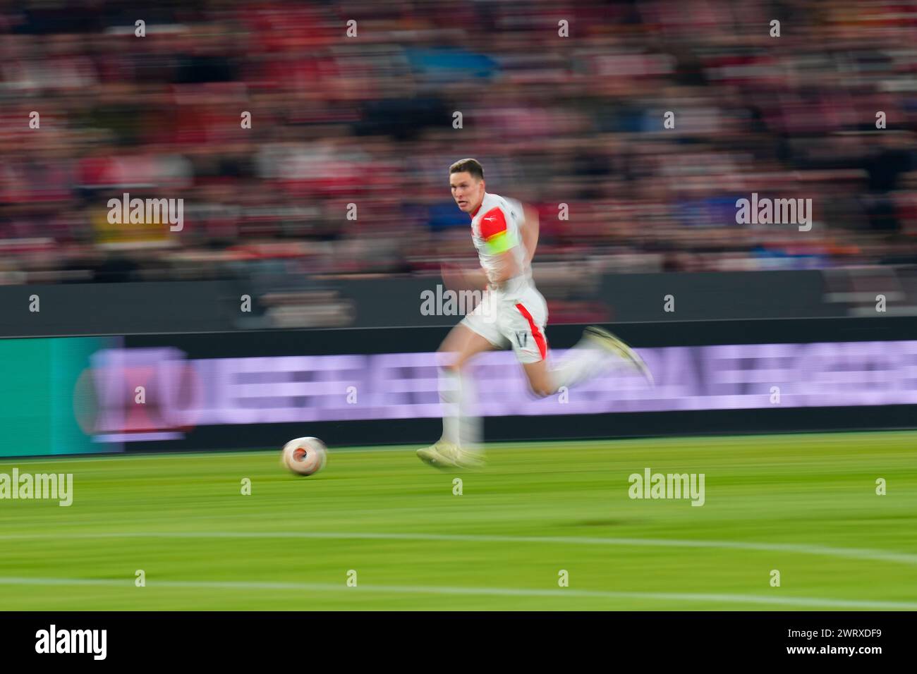 Slavia's Lukas Provod controls the ball during the Europa League group ...