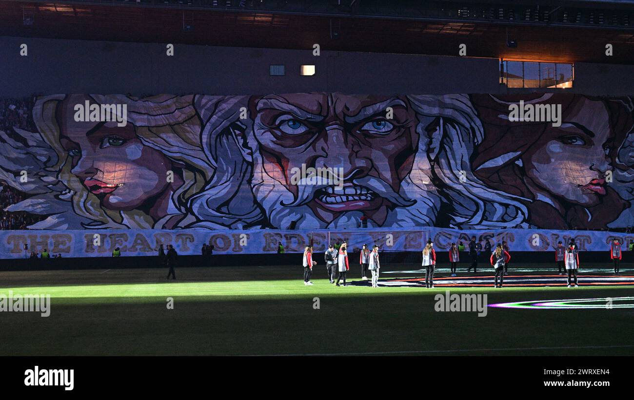 Prague, Czech Republic. 14th Mar, 2024. Fortuna Arena in Prague before ...