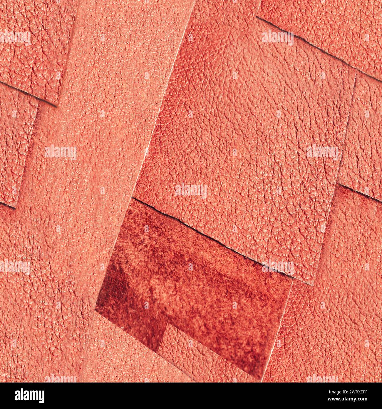 Seamless texture photo of pink colored leather and suede pieces ...