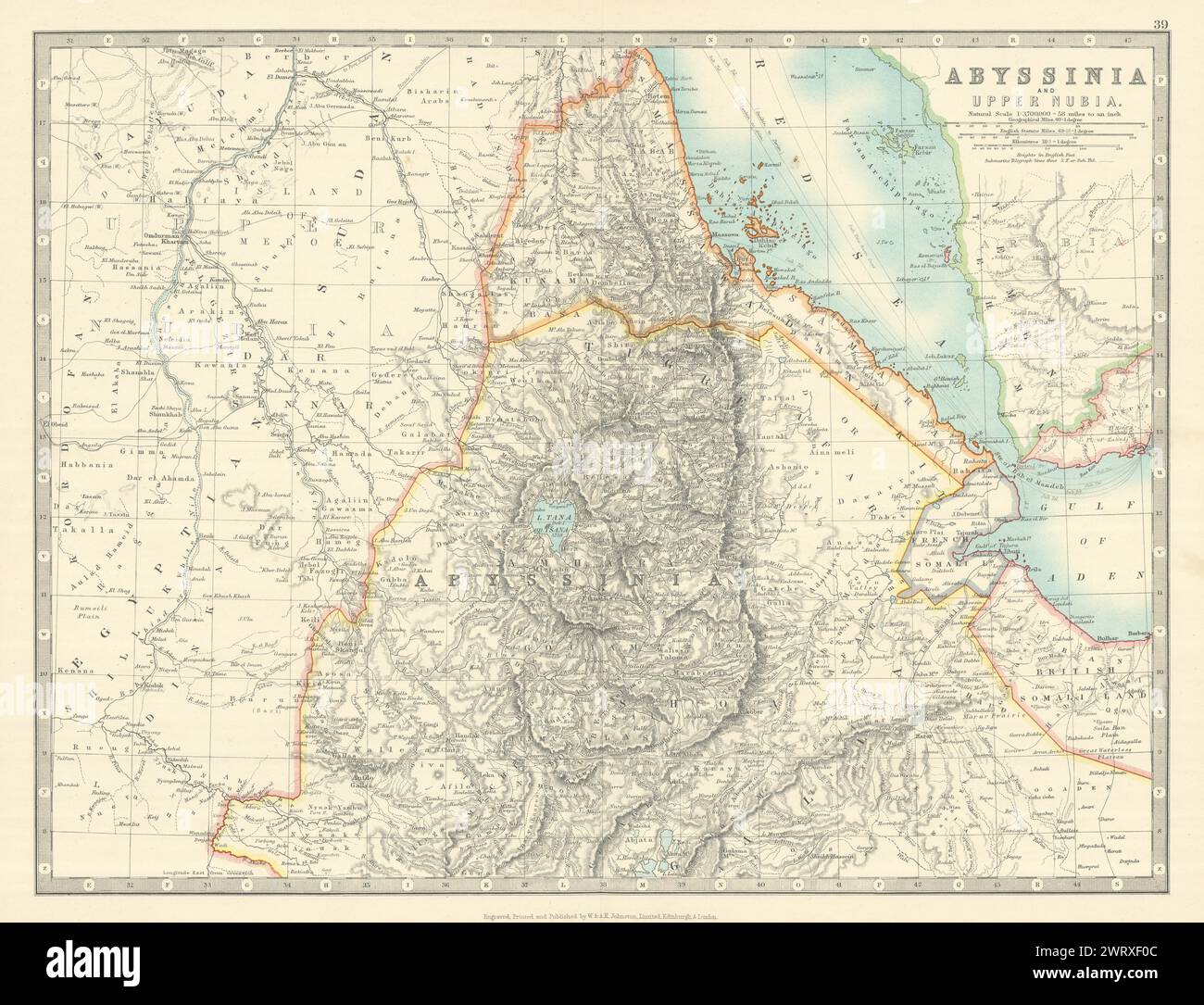 Abyssinia map hi-res stock photography and images - Alamy