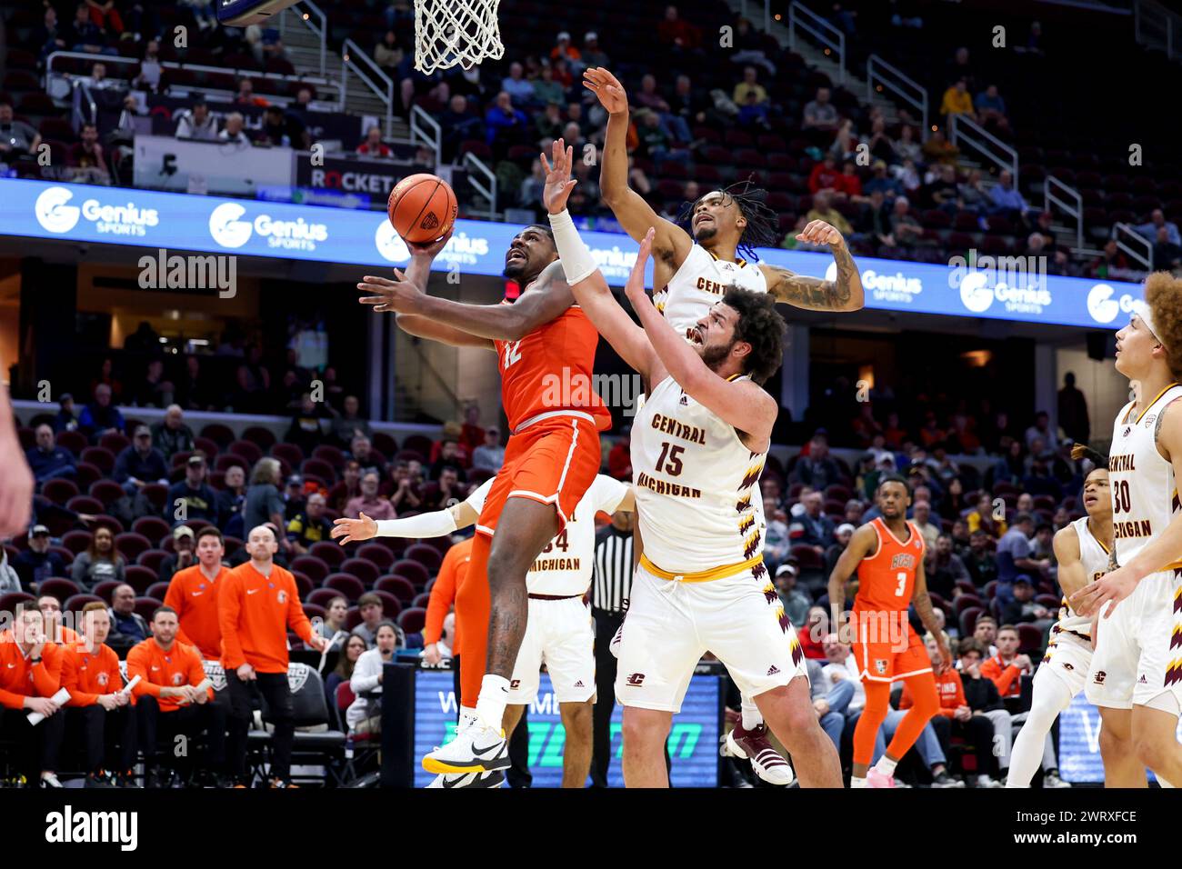 CLEVELAND, OH - MARCH 14: Bowling Green Falcons forward Rashaun Agee ...