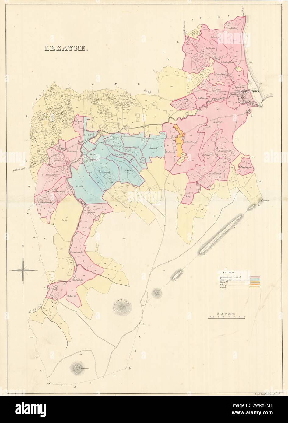 Lezayre Parish & Ramsey, Ayre Sheading, Isle of Man by James Woods 1829 ...
