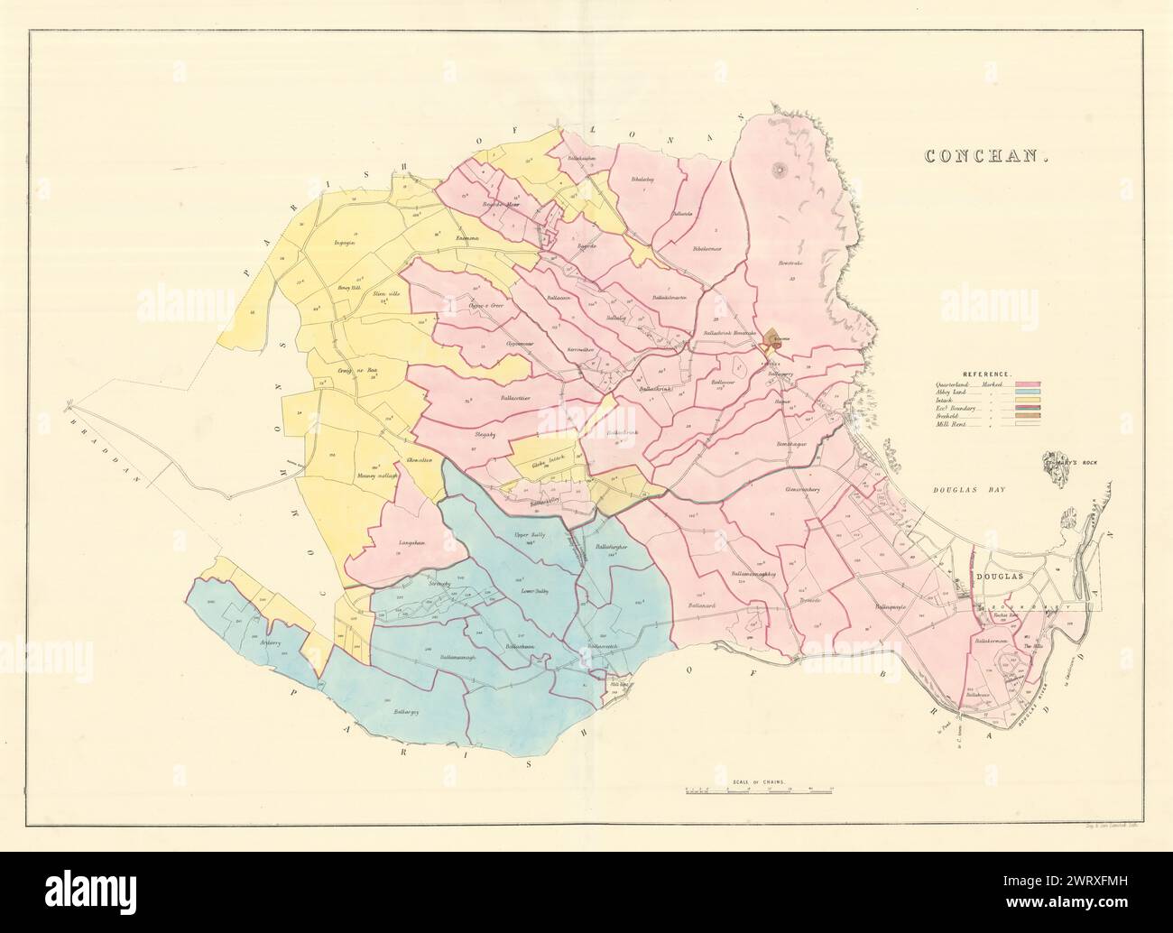 Conchan [Onchan] Parish & Douglas, Middle Sheading, Isle of Man. Woods ...