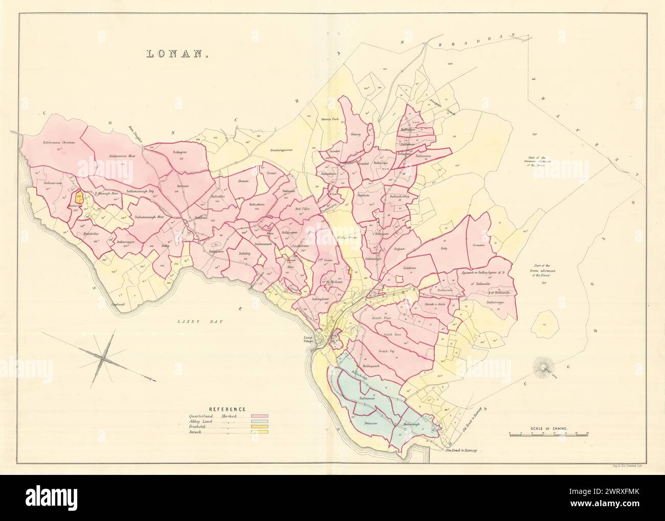 Lonan Parish & Laxey, Garff Sheading, Isle of Man by James Woods 1829 ...