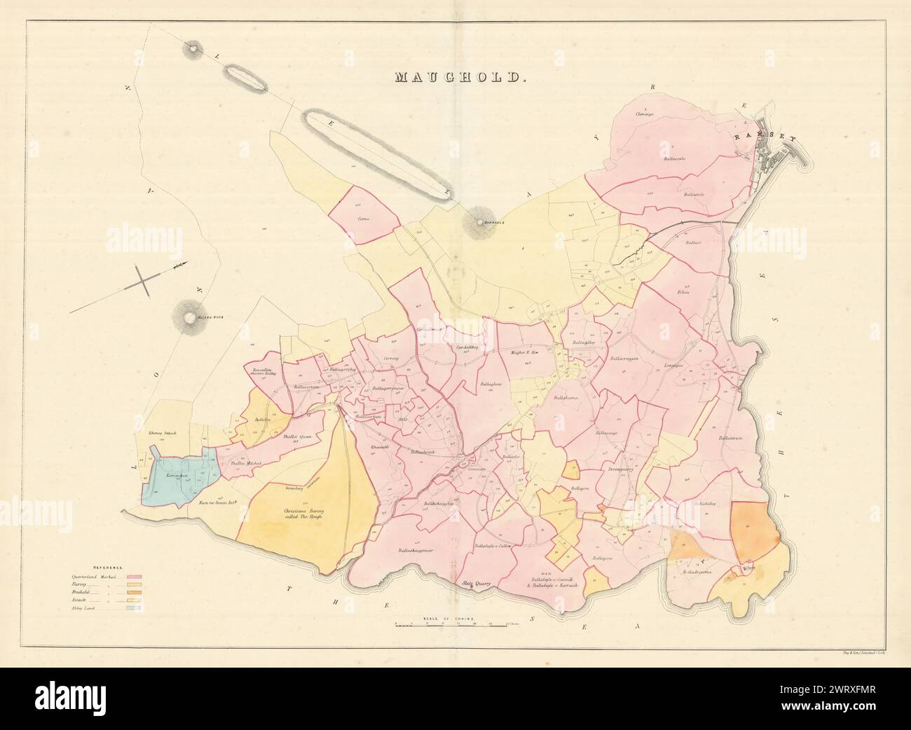 Castletown map hi-res stock photography and images - Alamy