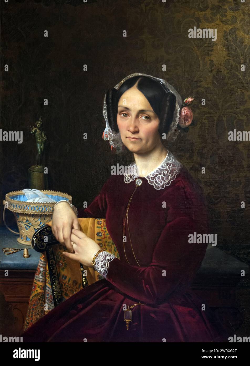 Portrait of Madame Blondel Portrait de Madame Blondel 1849, Painting by ...
