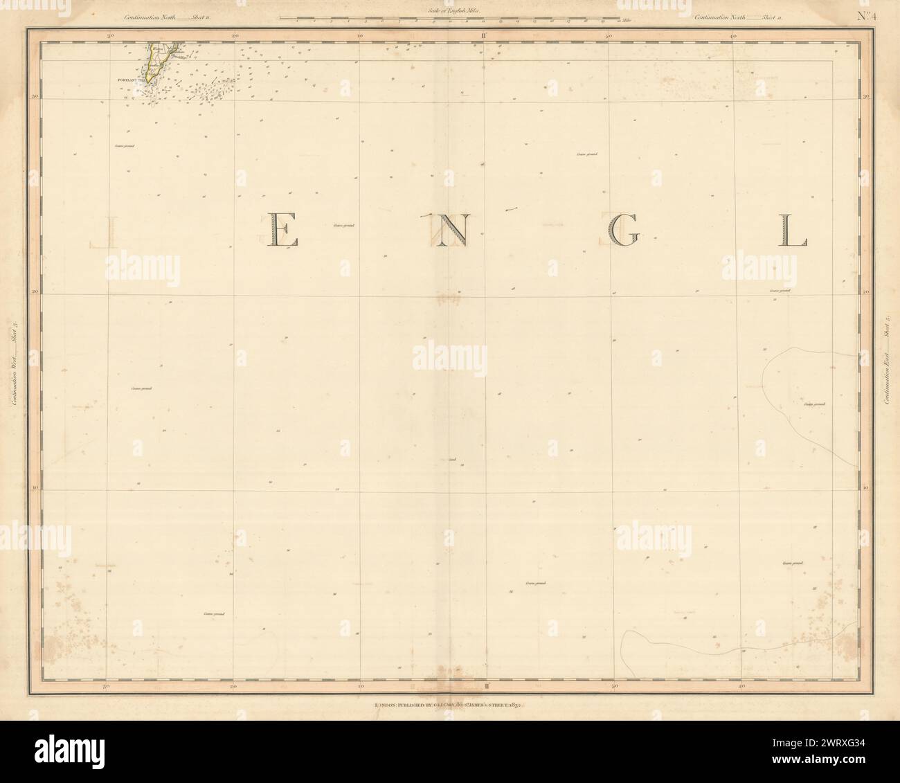 PORTLAND BILL & THE SHAMBLES, Dorset. English Channel. CARY 1832 old ...