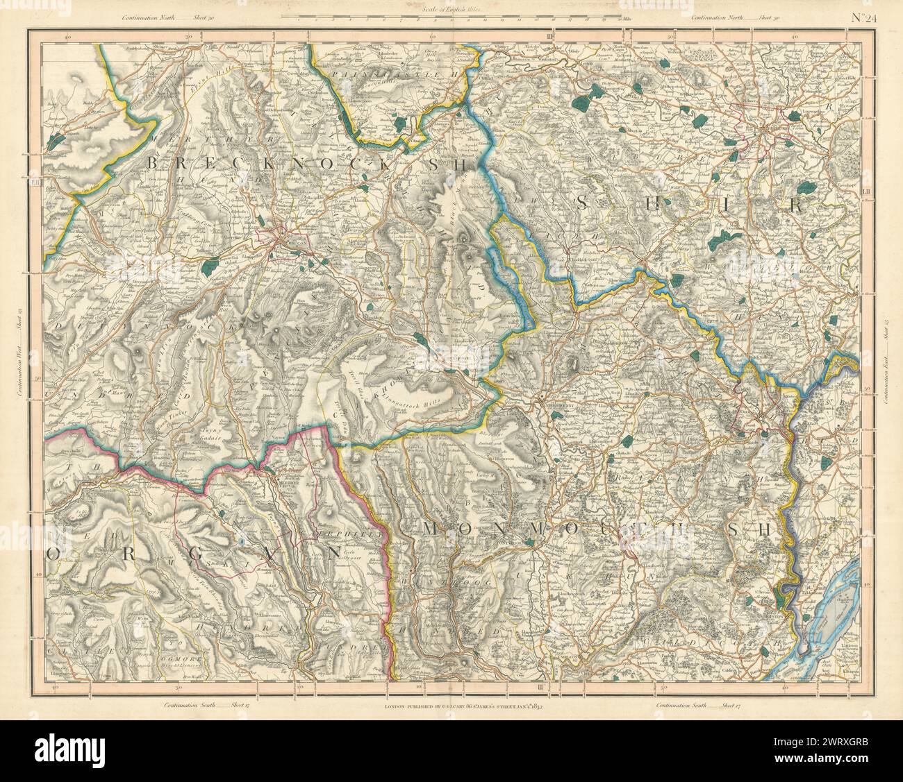 Map of brecon hi-res stock photography and images - Alamy