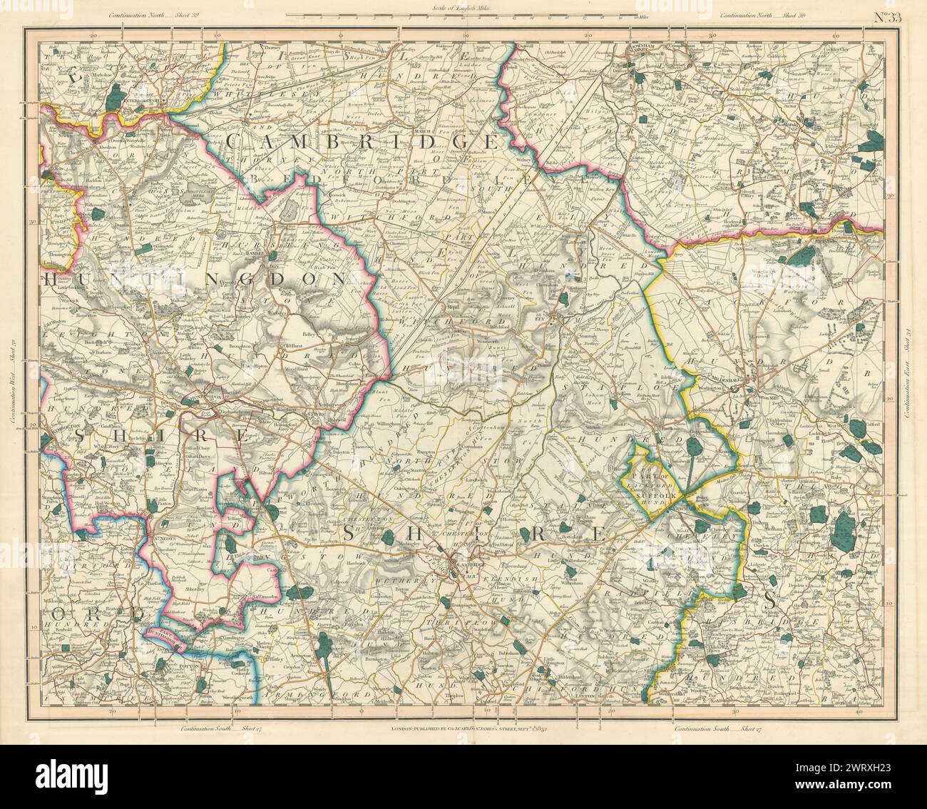 North east england map 19th century hi-res stock photography and images ...
