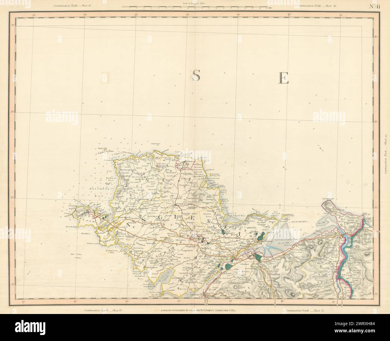 ANGLESEY, the Menai Strait, North Carnarvonshire & Conwy Estuary. CARY ...