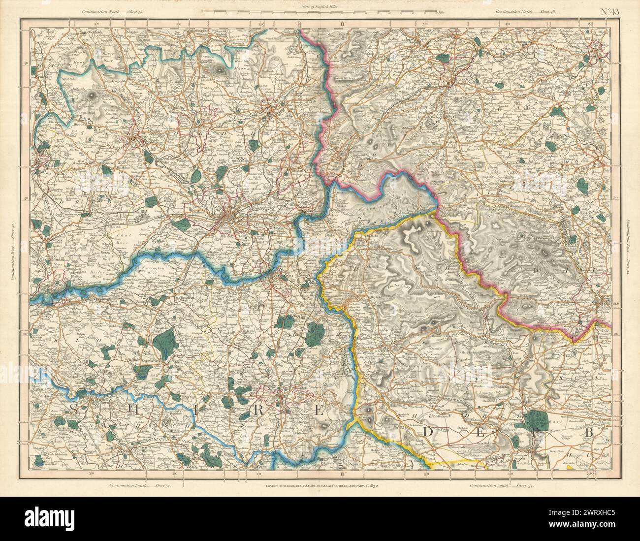 Manchester england 19th century map hi-res stock photography and images ...